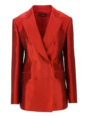 Dolce & Gabbana Double-breasted Mikado Jacket - Red