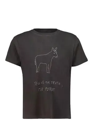 BAZISZT Donkey-embroidered T-shirt - Grey