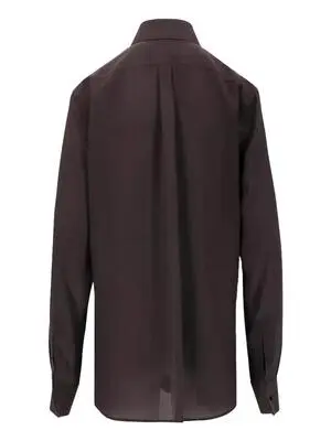 Dolce & Gabbana Silk Long-sleeve Shirt - Brown