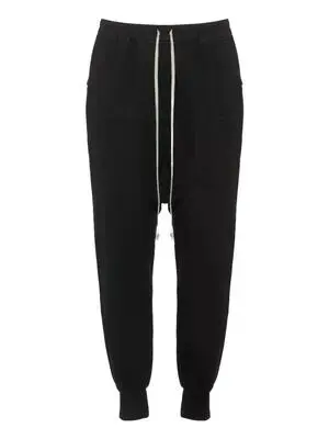 Rick Owens Prisoner Drawstring Drop-crotch Track Pants Black