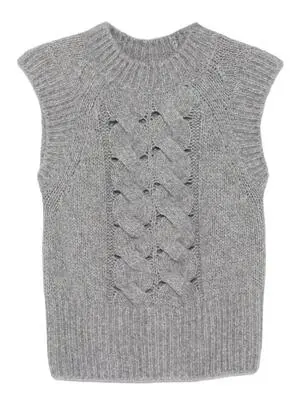 Lorena Antoniazzi Cable-knit Sleeveless Vest - Grey