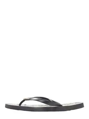 Tory Burch Miller Floral-print Flip-flops - Black