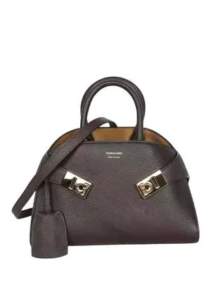 FERRAGAMO Hug Bicolor Handbag (xs) Brown