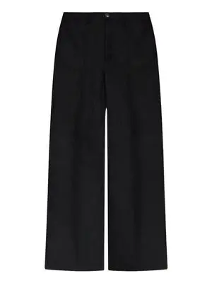 Rick Owens Wool Wide-leg Trousers - Black