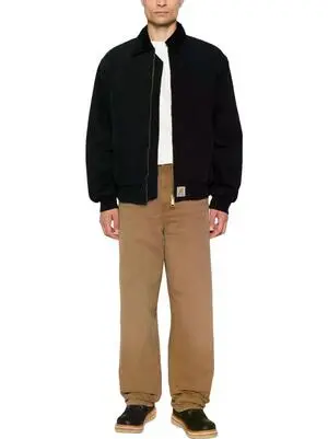 Carhartt Work In Progress Corduroy-collar Zip-up Jacket - Black