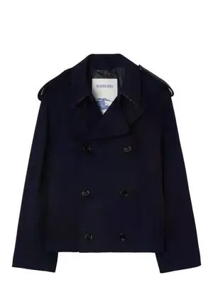 Burberry Cashmere Leadenham Trench Jacket - Blue