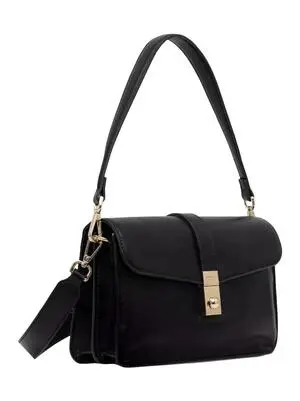 TWINSET Logo-engraved Shoulder Bag - Black
