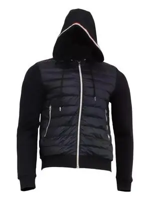 Moncler Tricolour Trim Panelled Jacket - Blue