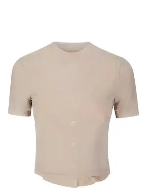 MAISON MARGIELA Fusion Button-detail T-shirt Neutrals