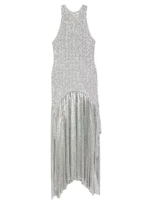 Rabanne Sequin-embellished Chainmail Asymmetric Dress - Silver