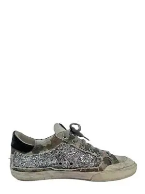 GOLDEN GOOSE Golden Goose Super-Star Glittered Sneakers