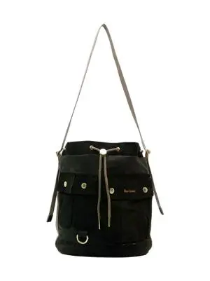BARBOUR Mia Waxed Drawstring Shoulder Bag