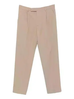 Zegna Single-pleat Cotton-blend Trousers - Neutrals