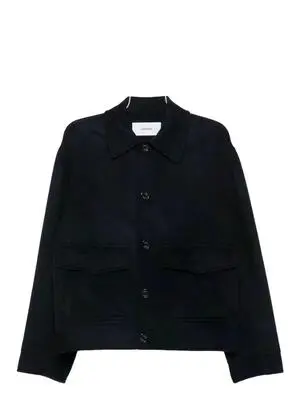 LARDINI Button-up Pocket-detail Shirt Jacket - Blue