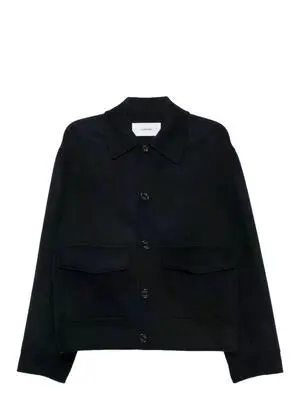 LARDINI Button-up Pocket-detail Shirt Jacket - Blue