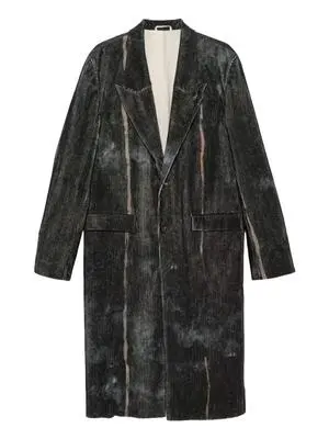 KANG Faded Corduroy-effect Coat - Black