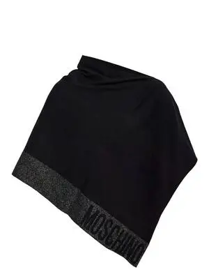 MOSCHINO Logo-detail Metallic-trim Poncho