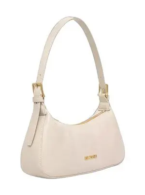 Moschino Love Moschino Logo Plaque Shoulder Bag Neutrals