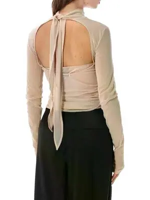 LEMAIRE Ballerina Scarf Top In Mesh Jersey