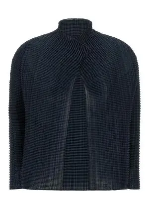 Issey Miyake ISSEY MIYAKE Wooly Pleats-68 Cardigan Blue