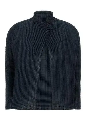 Issey Miyake Wooly Pleats-68 Cardigan - Blue