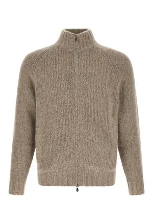 Brunello Cucinelli Brunello Cucinelli Men Cashmere And Silk Cardigan Cream