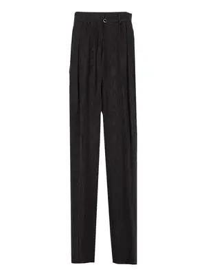Dries Van Noten DRIES VAN NOTEN High-Waisted Moiré Motif Trousers Black