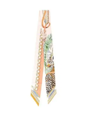 FERRAGAMO Mini Bandeau Felini Print - Orange