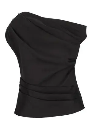 SELF-PORTRAIT SELF-PORTRAIT Draped Taffeta Top