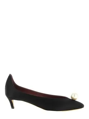 Magda Butrym Silk Blend Pearl Pumps - Black