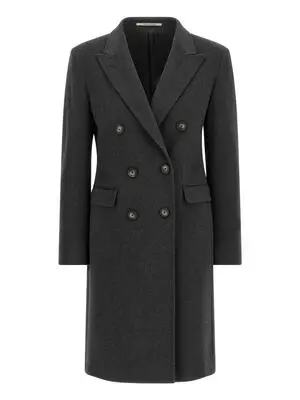 Tagliatore Parigi Double-breasted Virgin Wool And Cashmere Blend Overcoat - Gray