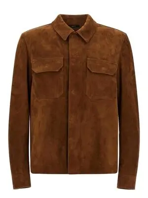 TOM FORD Suede Overshirt - Brown