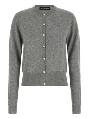 Dolce & Gabbana Logo Buttons Cardigan - Gray