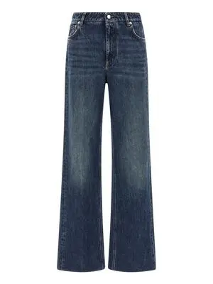 Dolce & Gabbana Logo Plaque Jeans - Blue