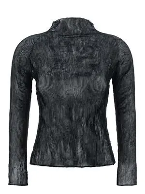 Issey Miyake ISSEY MIYAKE Chiffon Twist 1 Sweater Black