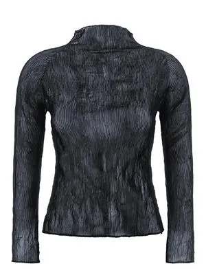 Issey Miyake ISSEY MIYAKE Chiffon Twist 1 Sweater Black