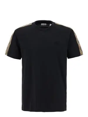 Burberry Check Tape T-shirt - Black