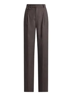 Ralph Lauren Wool-blend Straight Trousers - Brown