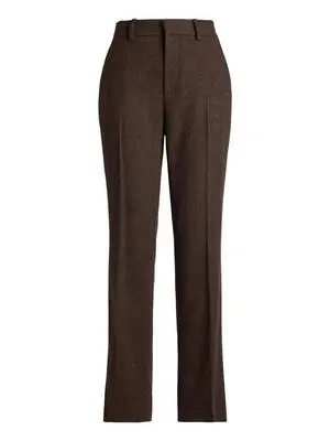 Ralph Lauren Wool-blend Straight Trousers - Brown
