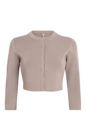 SKIMS Refined Knit Crop Cardigan - Grey