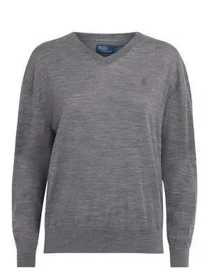 Polo Ralph Lauren Wool V-neck Sweater - Grey