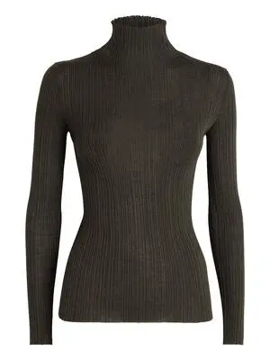 AGNONA Cashmere-wool-silk Corteccia Stitch Top