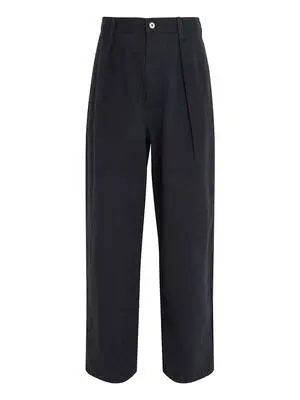 JW Anderson Cotton Pleated Trousers - Black