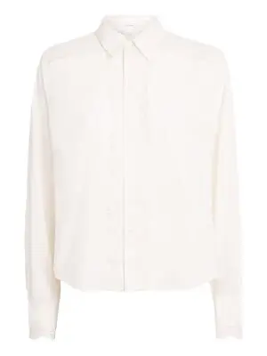 MOTHER Cotton The Headup Honey Blouse - Ivory