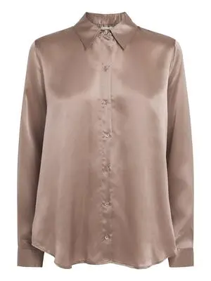 L'Agence L'Agence Silk Tyler Blouse Beige