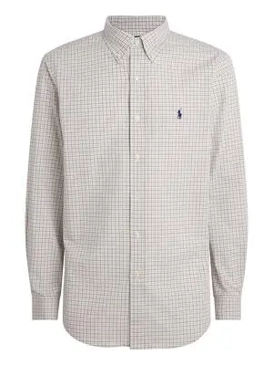 Polo Ralph Lauren Stretch-cotton Custom-fit Check Shirt - White