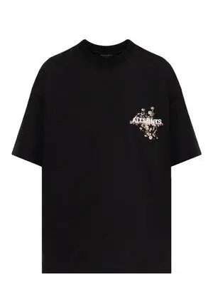 ALLSAINTS Floral Logo Short Sleeve T-shirt - Black