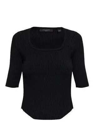 ALLSAINTS Square Neck Rib Knit Top