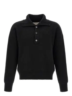 AMI Paris De Cœur Patch Sweater - Black