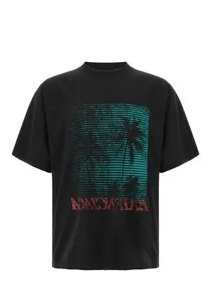 Balenciaga Vintage-effect T-shirt - Black